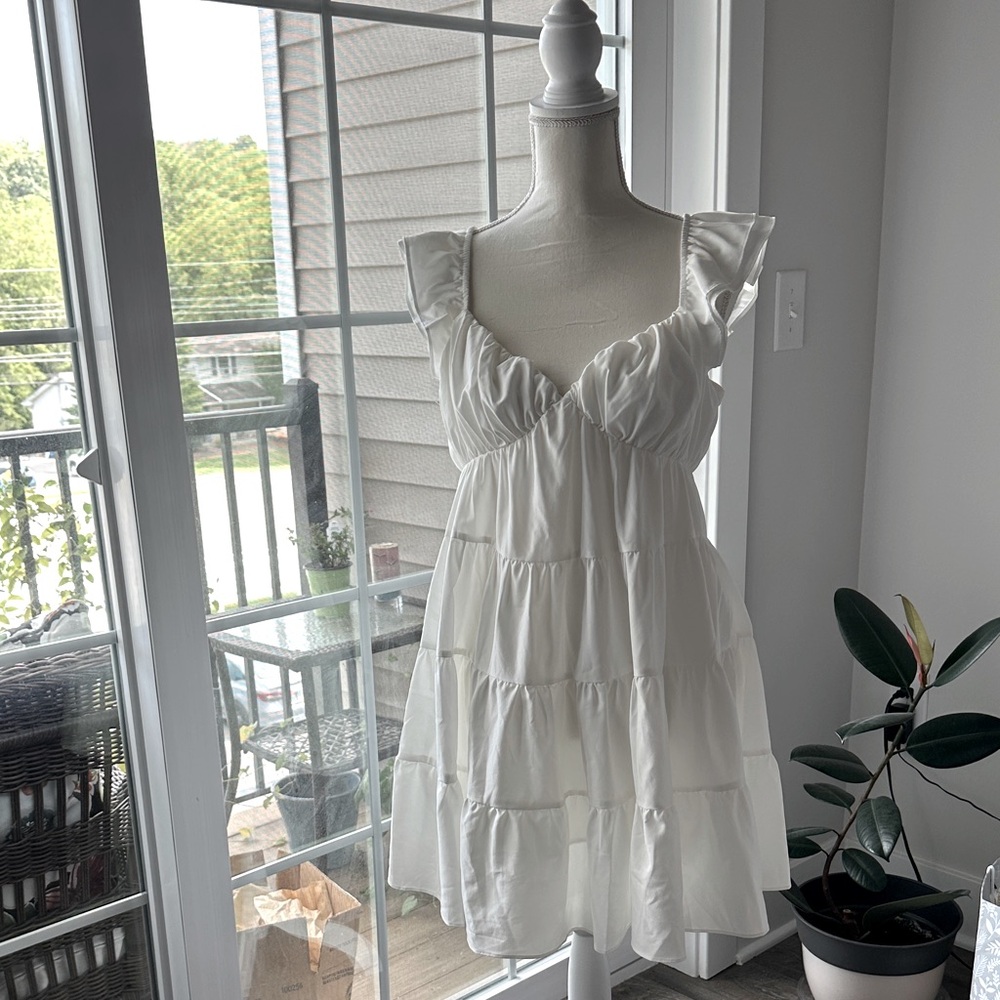 Endless Rose Cream Ruffled Dress - Gem